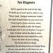 Vintage 8 "x 8 " Laminated Poem " No Regrets " Religous Ispirational ...