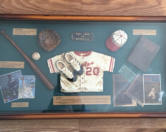 History of Baseball Vintage Antique Shadow Box Collectable Baseball - Etsy
