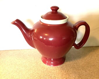 Mccormick Tea Pot, Burgundy Red, Steep Loose Tea, Baltimore MD, Made in ...