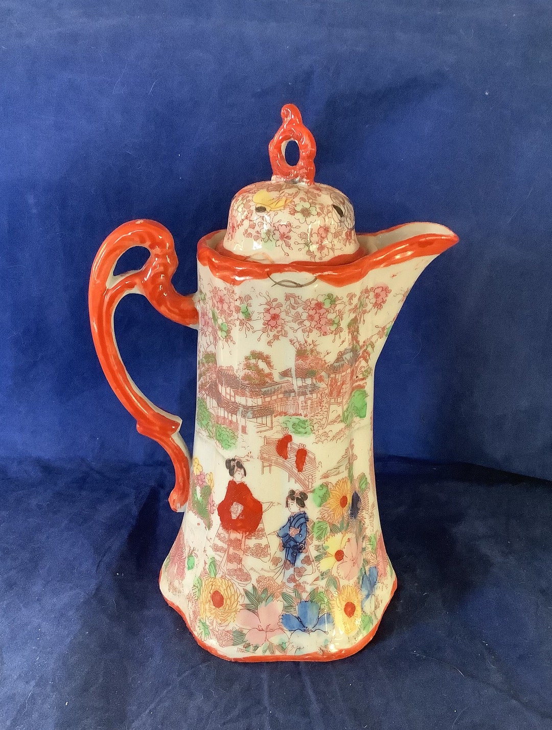 Vintage Japanese Kutani Porcelain Hand Painted Geisha Girl China ...