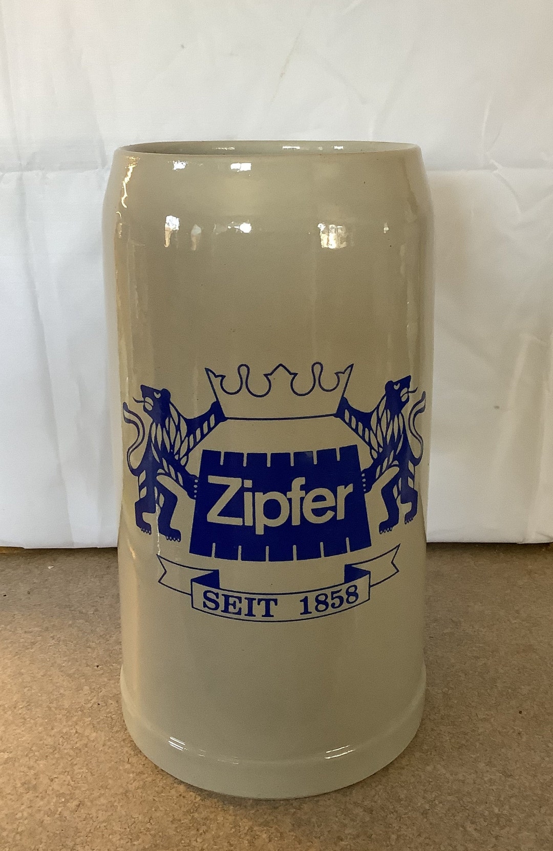 Vintage Huge Zipfer Seit 1858 Ceramic 3L Beer Stein Hand Made 1970's ...