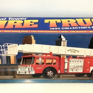 Vintage 1995 Sunoco Aerial Tower Fire Truck Collectors Edition 1/35 ...