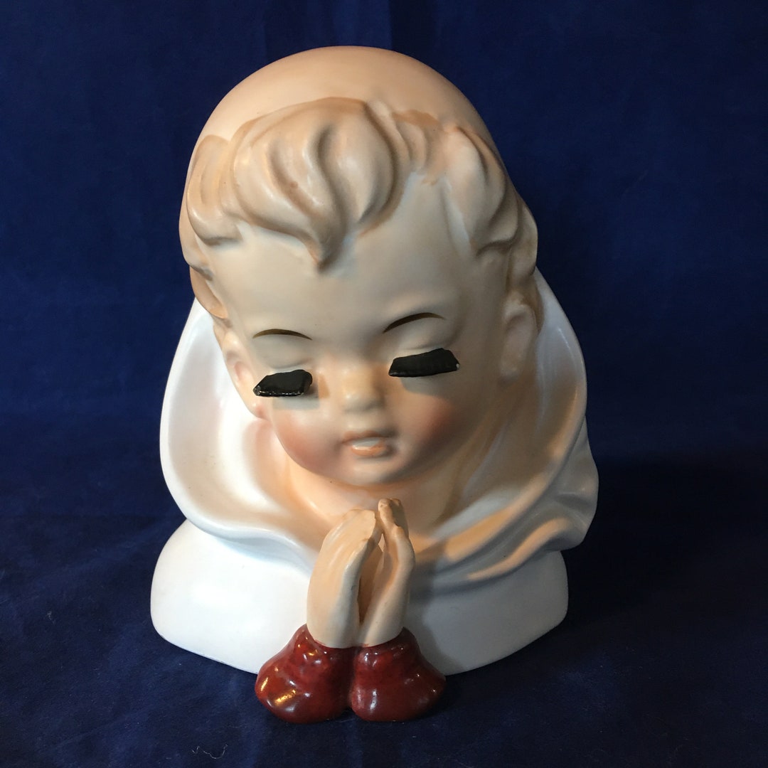 Vintage INARCO Young Monk With Praying Hands. Hand Painted W/extended ...