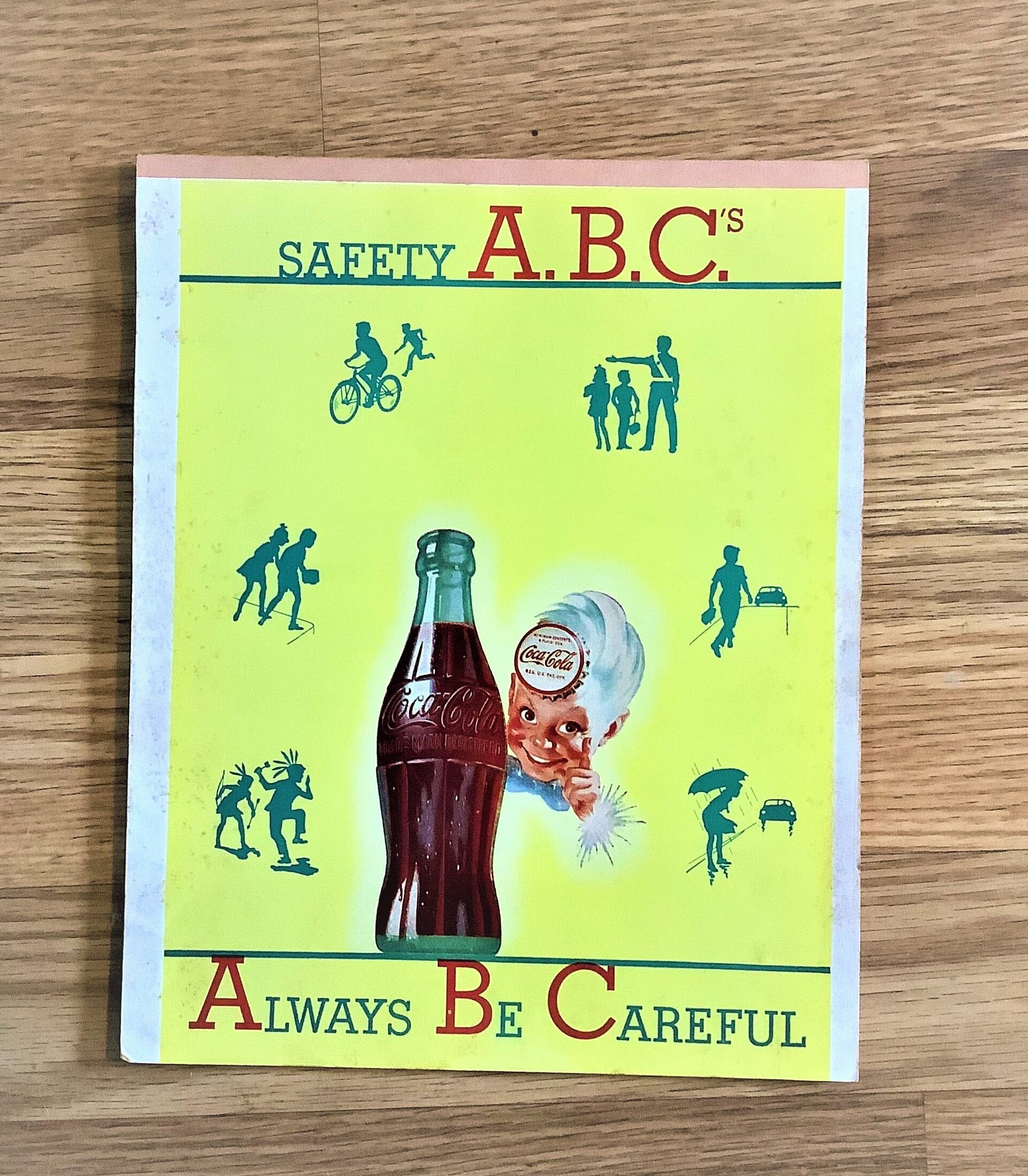 Vintage 1949 Coca-cola Sprite Boy Safety ABC Writing Tablet - Etsy