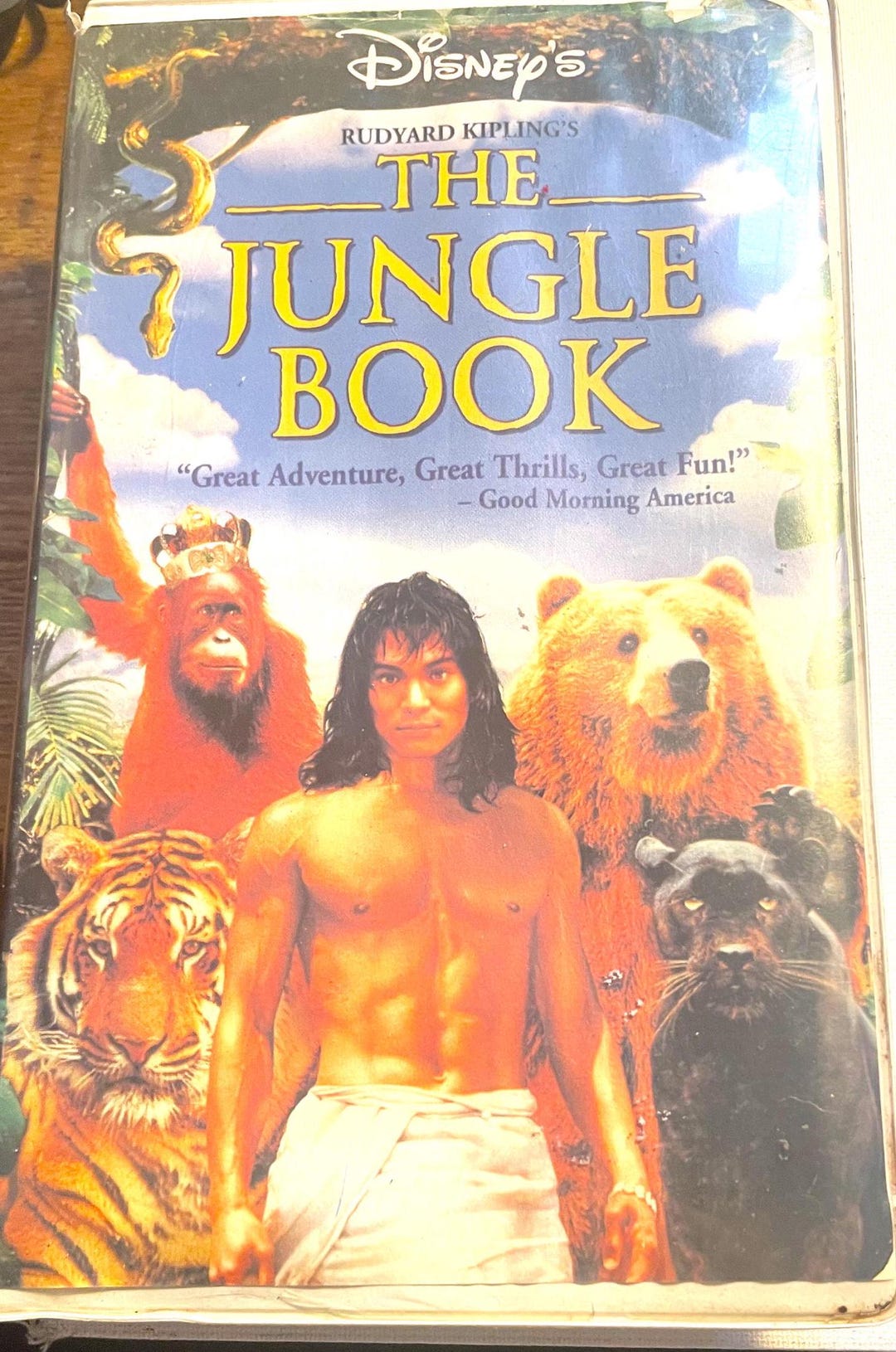 Disney Jungle Book VHS Video Tape 1995 Rudyard Kipling’s Rare Action ...