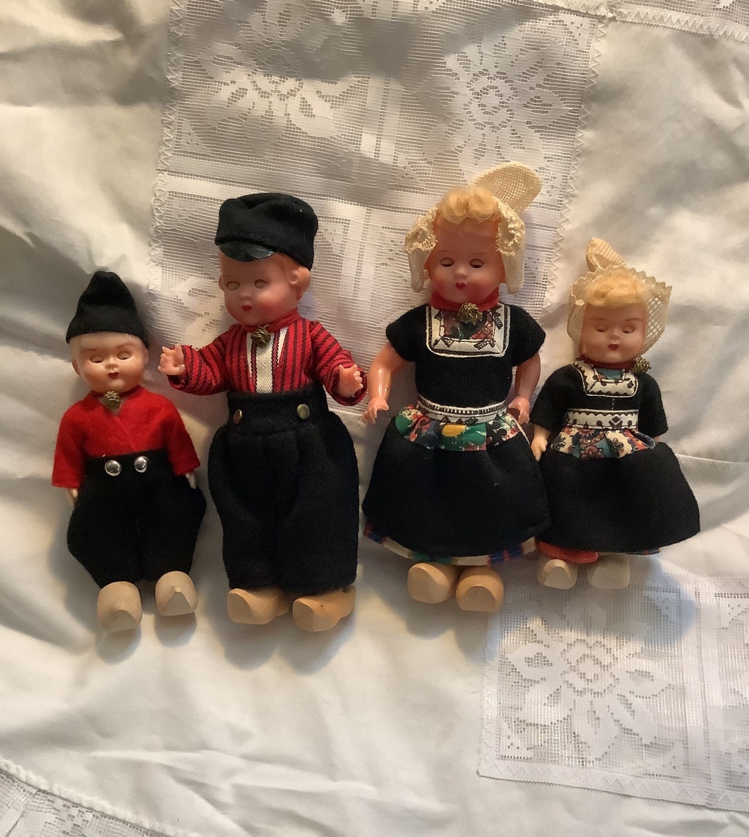 Vintage Dutch Family Dolls With Traditional Dress and Clogs - Etsy
