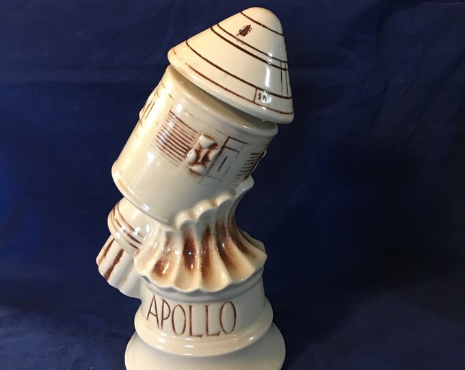 Vintage Apollo NASA Whiskey Decanter Thomas Sims Art Pottery Bottle ...