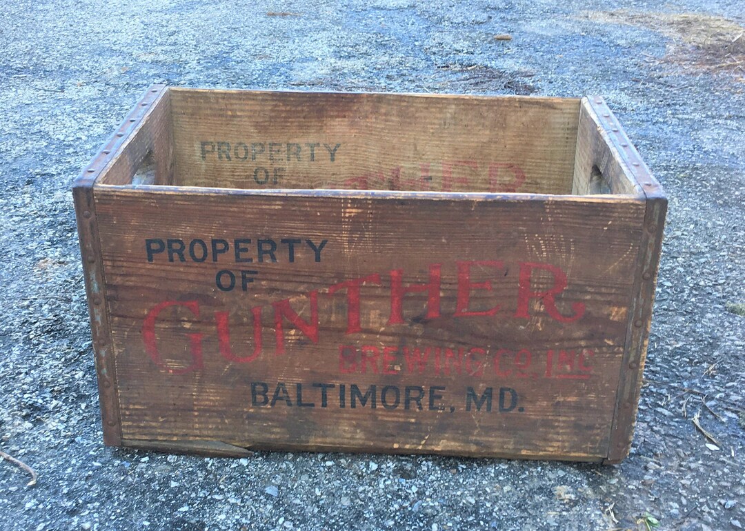 Antique Gunther Brewing Co Beer Baltimore, Md Wood Beer Crate - Etsy