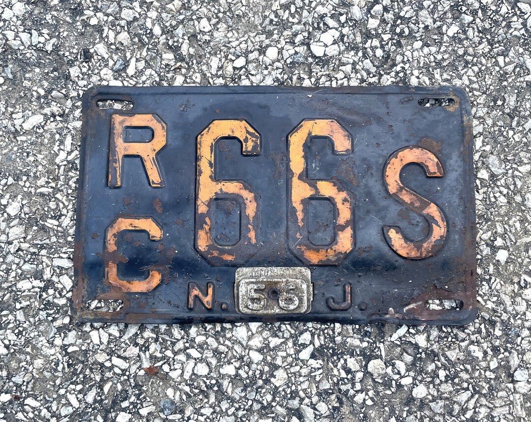 1956 NJ New Jersey Embossed Steel License Plates RC66S - Etsy