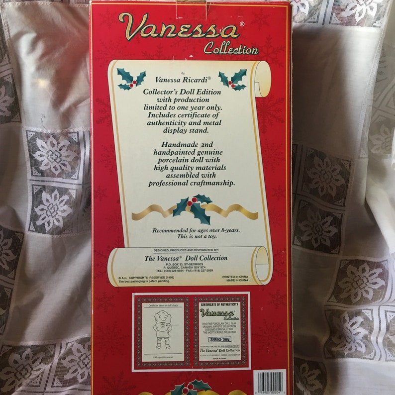 Vintage 1998 Vanessa Collection by Vanessa Ricardi Porcelain Ice ...