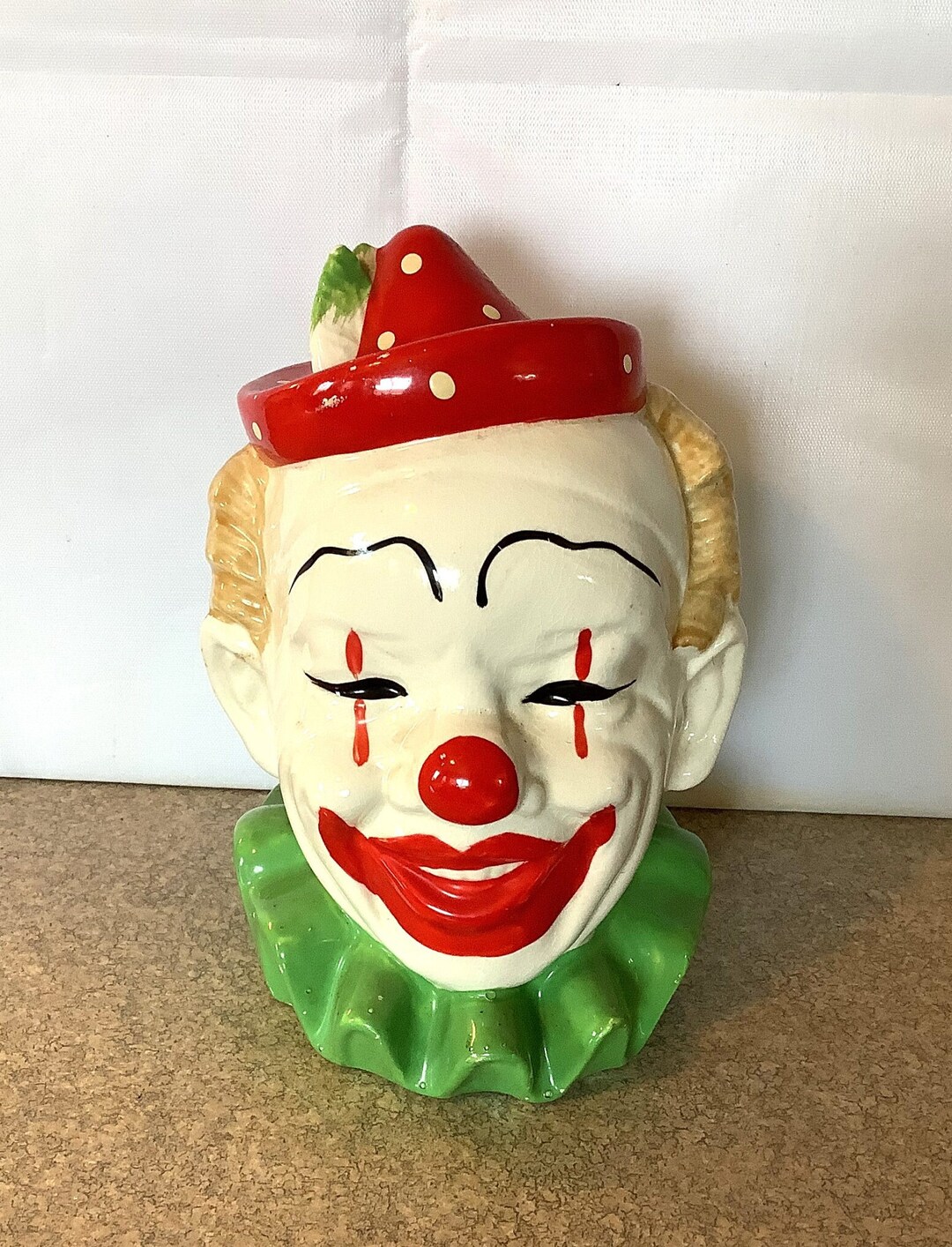 Vintage 1940s Ceramic Napcoware Clown Bank No. 3523 With Plug - Etsy