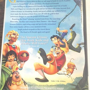The Road To, El Dorado, VHS, 2000, Clam Shell - Etsy