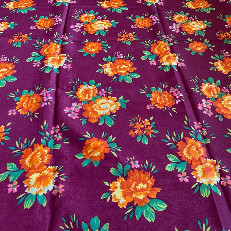 Folk Floral Fabric - Etsy