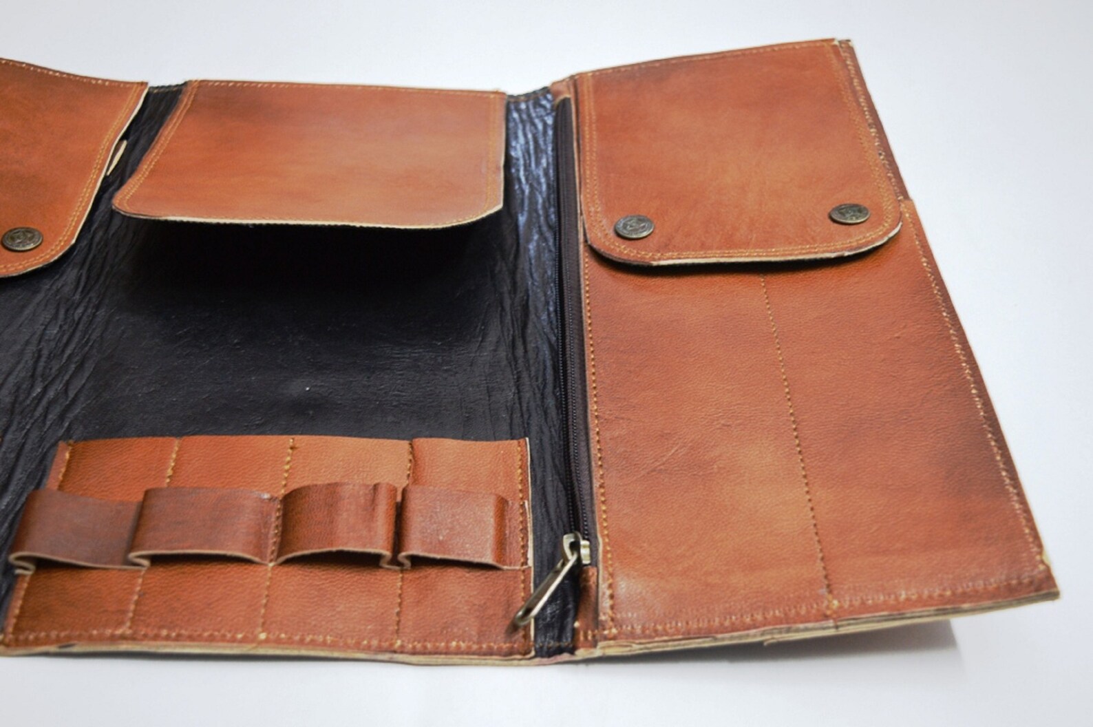 Leather Tool Bag Personalized Bag Leather Roll Bag Craft - Etsy