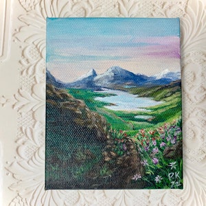 Original Custom Small Acrylic Landscape Painting on Canvas and Giclée ...