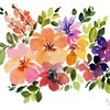 Watercolor Floral Bouquet Wall Art Spring Flower Prints Flower Bouquet ...