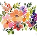 Watercolor Floral Bouquet Wall Art | Spring Flower Prints | Flower ...