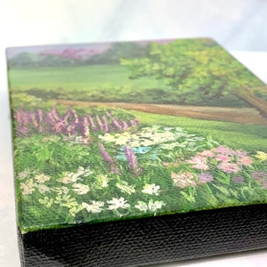 Original Small Acrylic Landscape Painting on Canvas | Path Through a ...