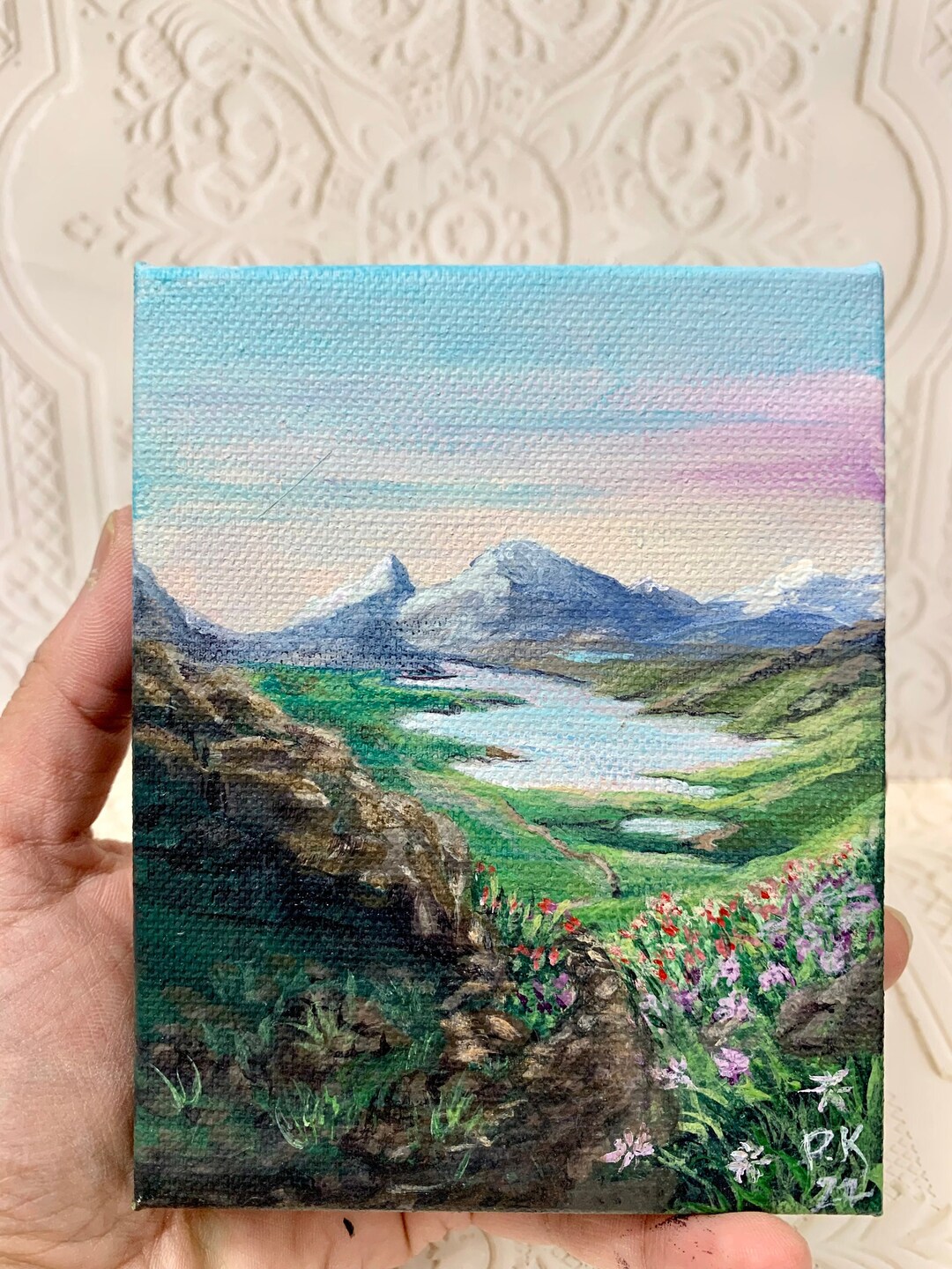 Original Custom Small Acrylic Landscape Painting on Canvas and Giclée ...