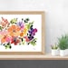 Watercolor Floral Bouquet Wall Art | Spring Flower Prints | Flower ...