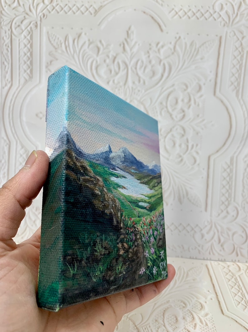 Original Custom Small Acrylic Landscape Painting on Canvas and - Etsy