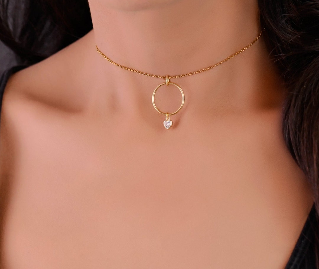 BDSM Day Collar, Discreet Day Collar, Submissive Gold Day Collar ...