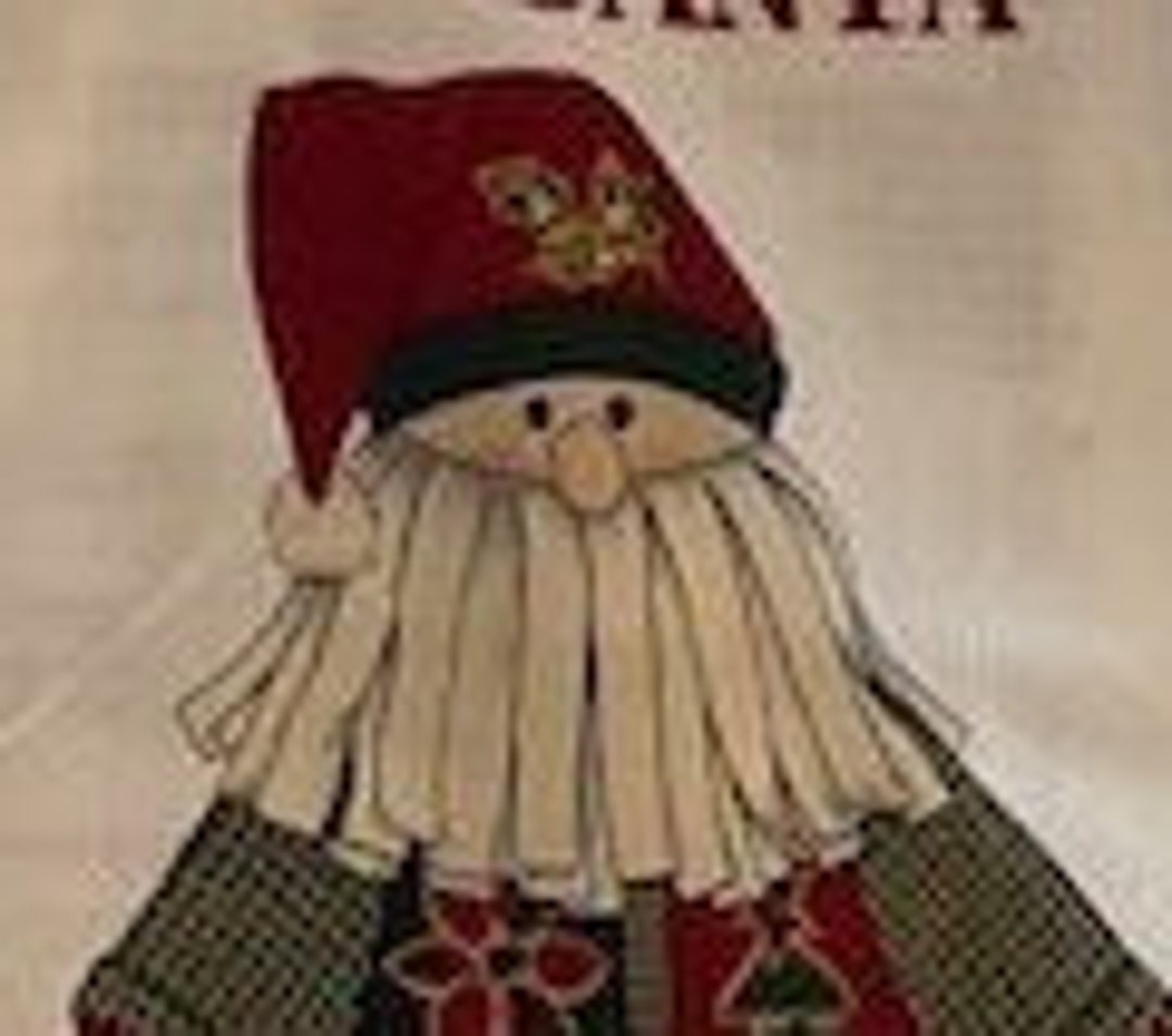 Vintage Mountain Woods Santa Fabric Panel by VIP Cranston Print Works ...