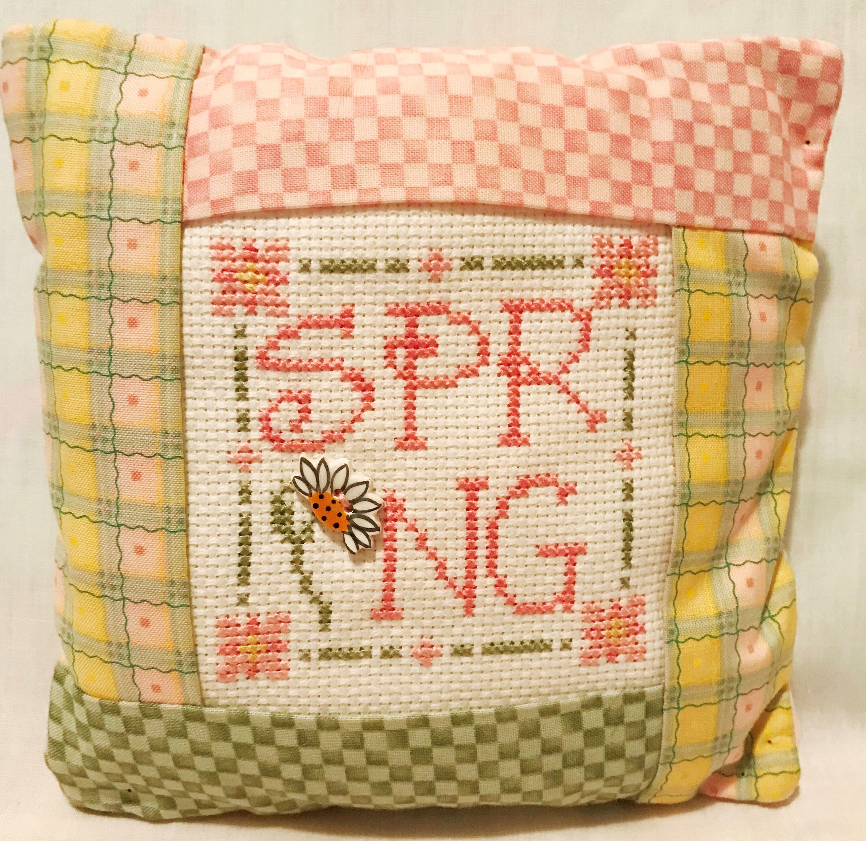 Charles Craft Tuck Pillows With Aida Insert - Stitched With Seasonal ...