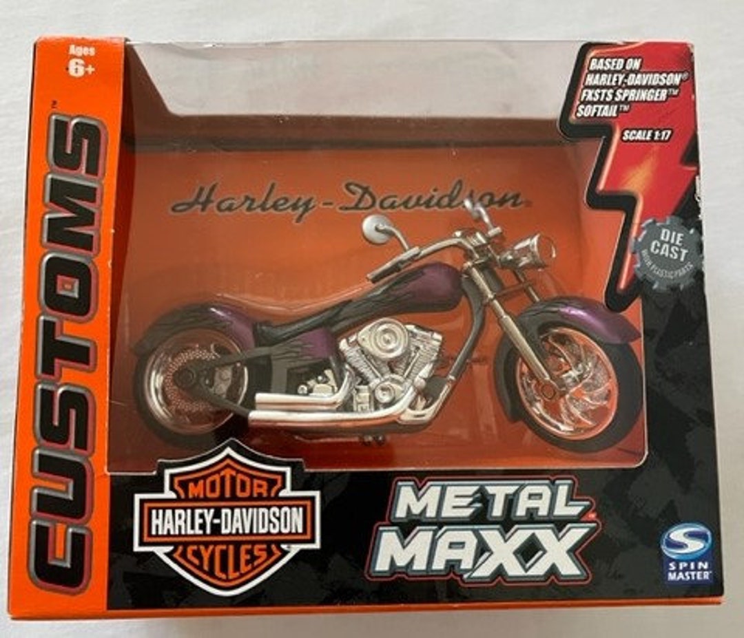 Vintage Harley Davidson Custom Collectibles Motorcycle Die Cast 1:17 ...