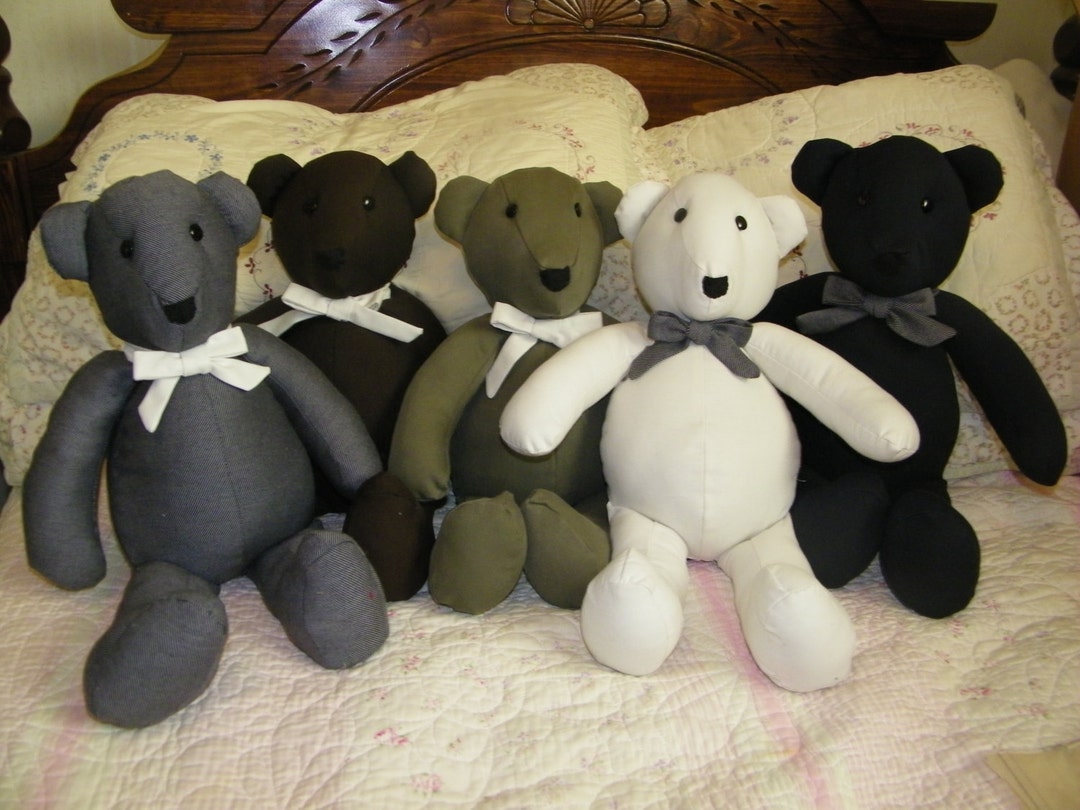 18" Keepsake Bears, Memory Bears, Custom Made Keepsake Bear, Patchwork ...