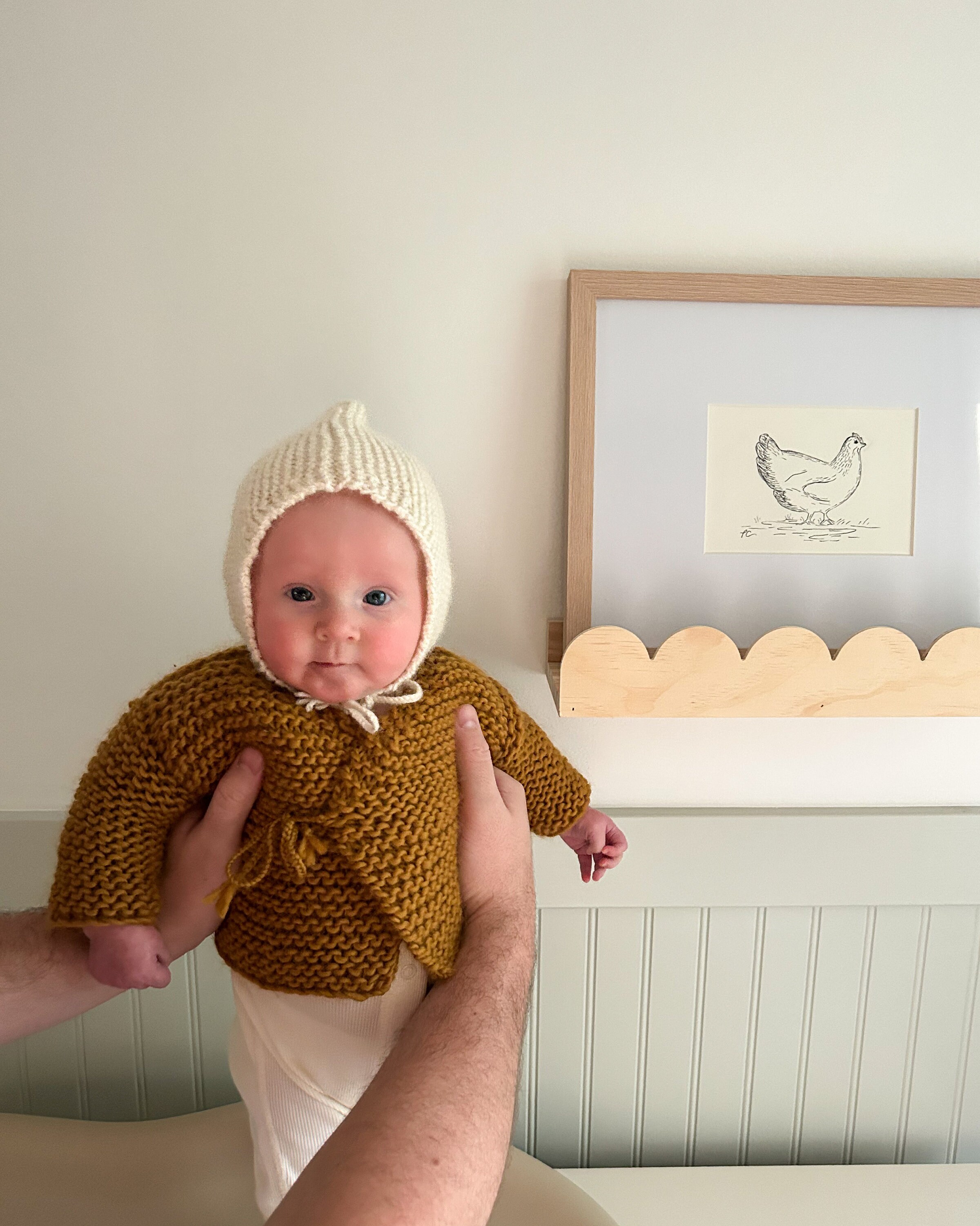 Knit Baby Cardigan Hand Knit Sweater Wool Baby Sweater - Etsy