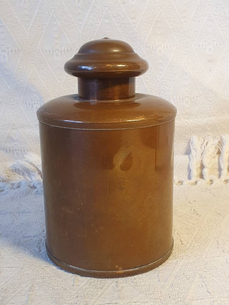 Vintage Tea-caddy Canister and Stopper for Tea Made of - Etsy UK