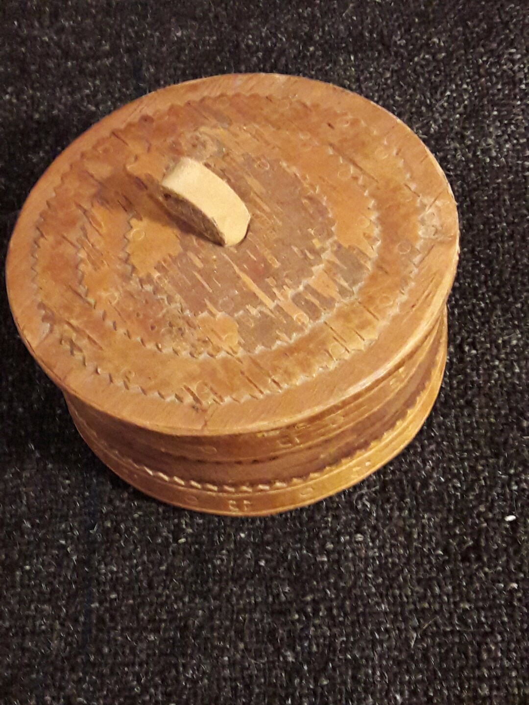 Scandinavian Style, Swedish Vintage Low Cylindrical Box and Round Lid ...