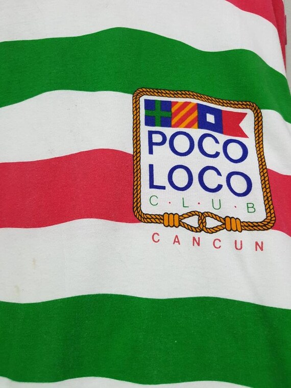 RARE Vintage Poco Loco Club Cancun Multicolour Stripe… - Gem