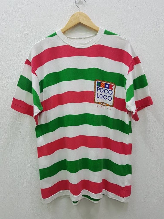 RARE Vintage Poco Loco Club Cancun Multicolour Stripe… - Gem