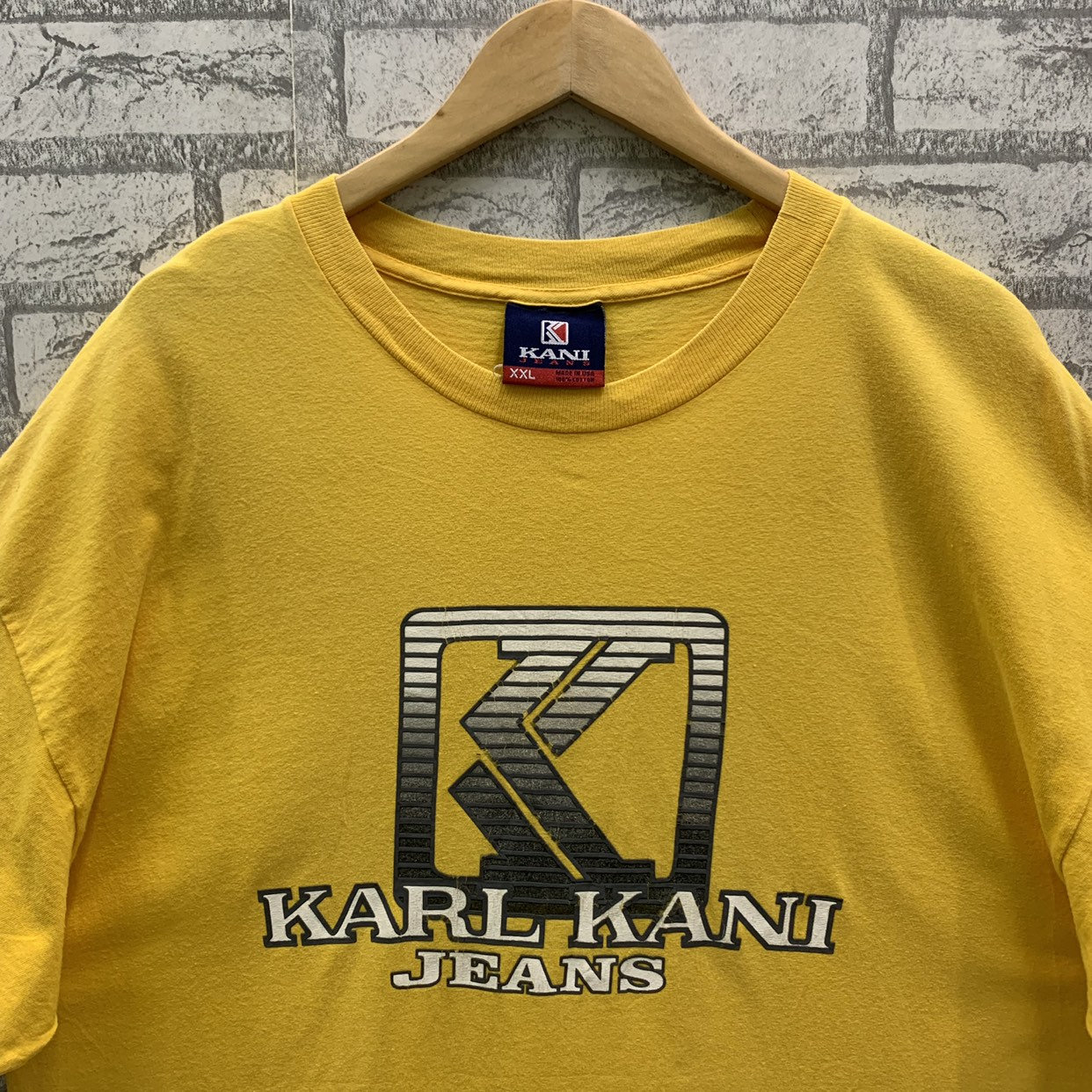 Vintage Karl Kani Jeans T-shirts Made in Usa Big Logo Spell Out ...