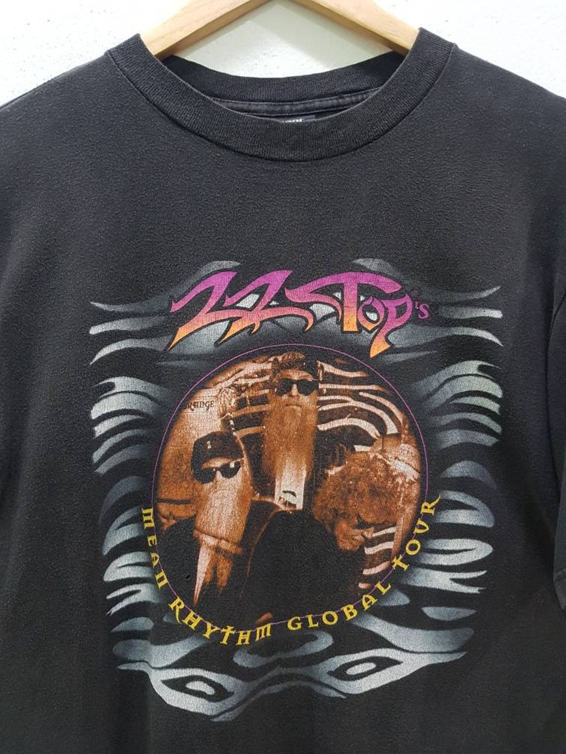 Vintage ZZ Top 90's Mean Rhythm Global Tour Music Rock Band T-shirts ...