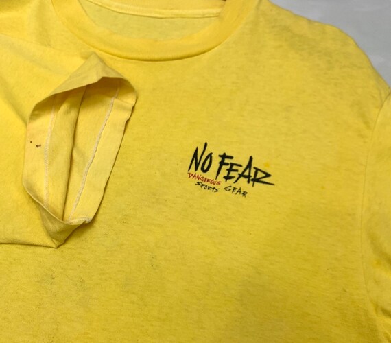 RARE!! Vintage 90s No Fear Dangerous Gear Sports T-sh… - Gem