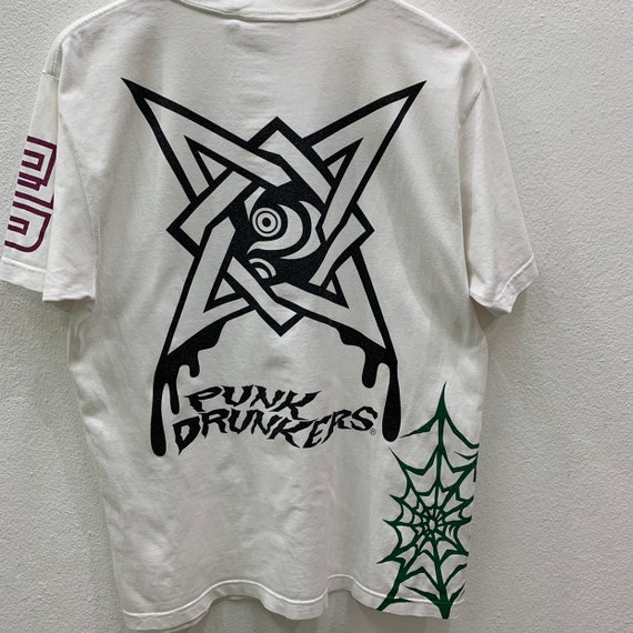 RARE!!! Punk Drunkers Japanese Brand Alloverprint T-s… - Gem