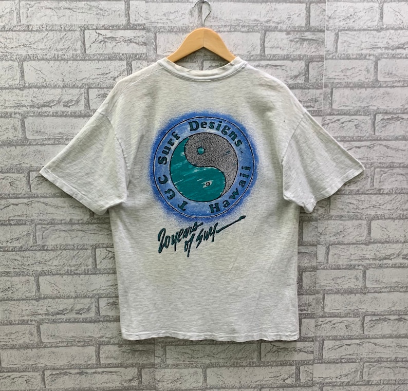 RARE!!! Vintage 90s T & C Surf Design Hawaii 20years of Surf T-shirts ...
