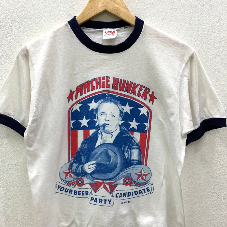 Vintage 70s Archie Bunker All in the Family Ringer T-shirts Fit Small ...