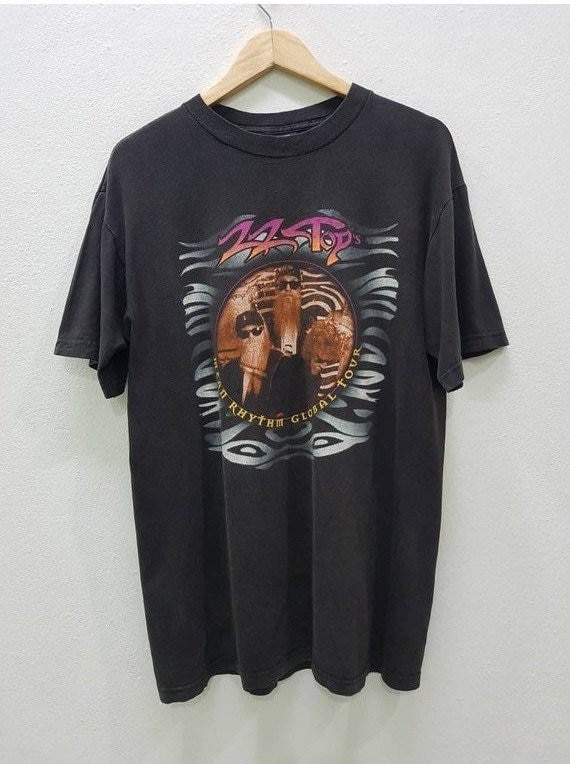 Vintage ZZ Top 90's Mean Rhythm Global Tour Music Roc… - Gem