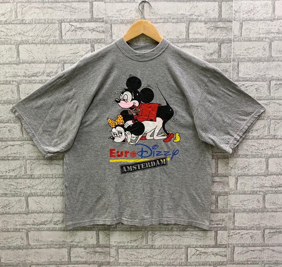 VERY RARE!!! Vintage Mickey Mouse Minnie Euro Dizzy Amsterdam T-shirts ...
