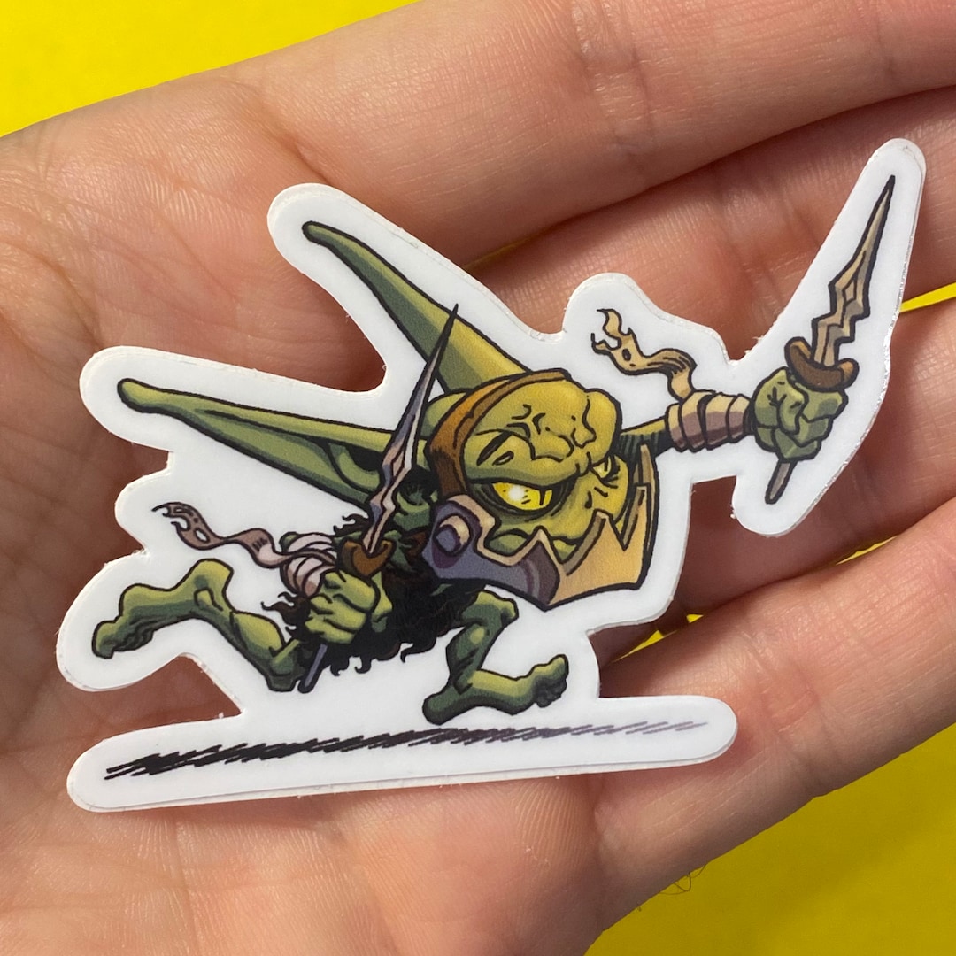 Goblin Running With Dagger Vinyl Sticker - Etsy