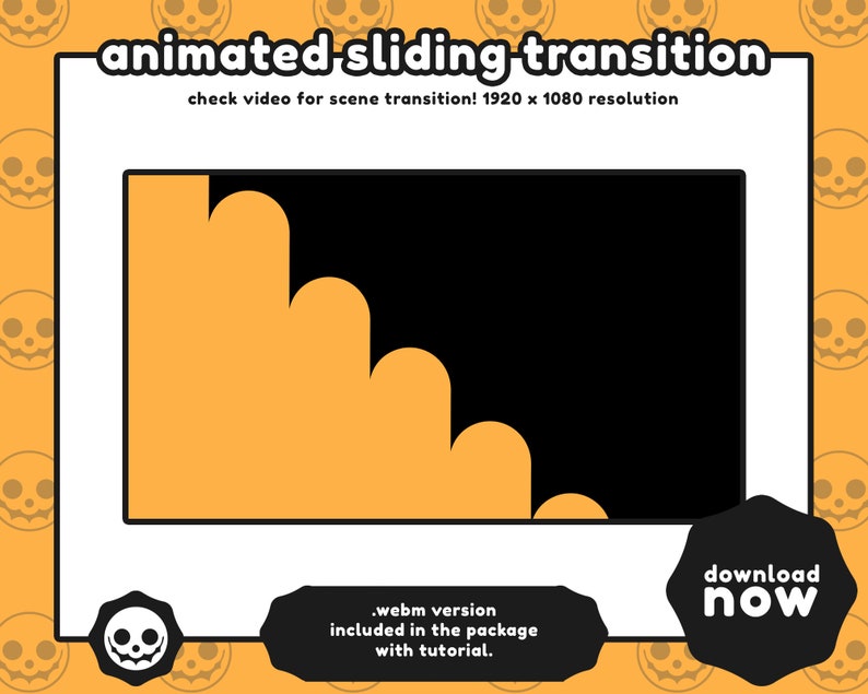 Animated Orange Scene Transition for Twitch / Minimal / - Etsy