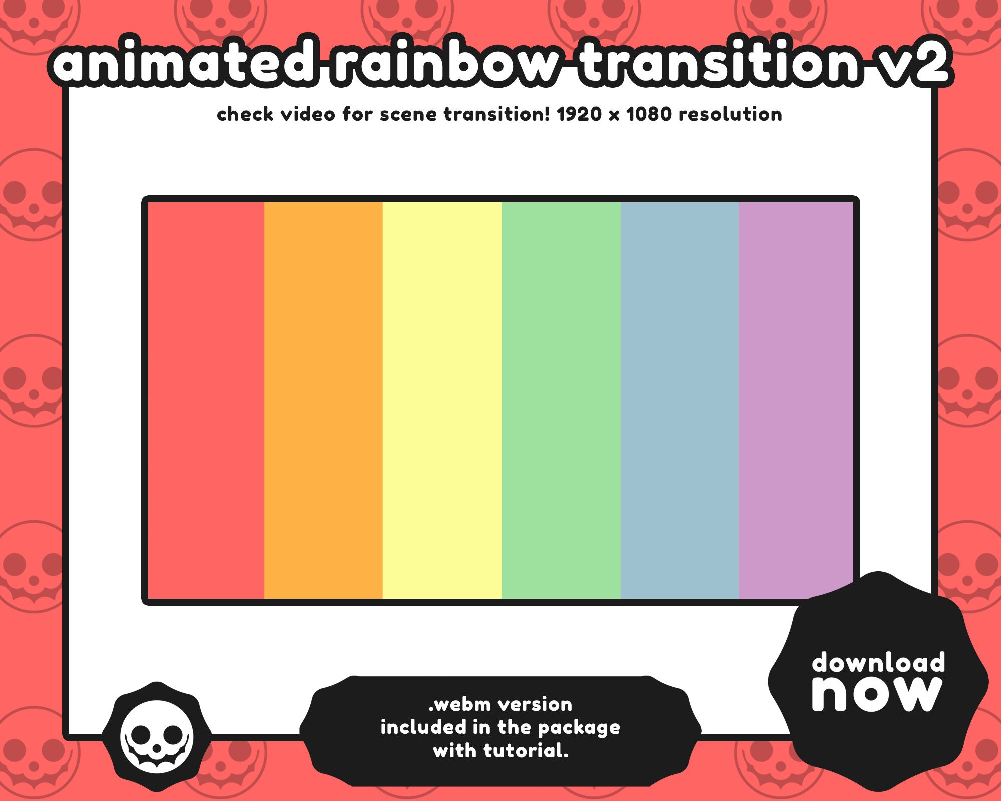 Animated Shutter Rainbow Transition for Twitch / Pastel / - Etsy UK