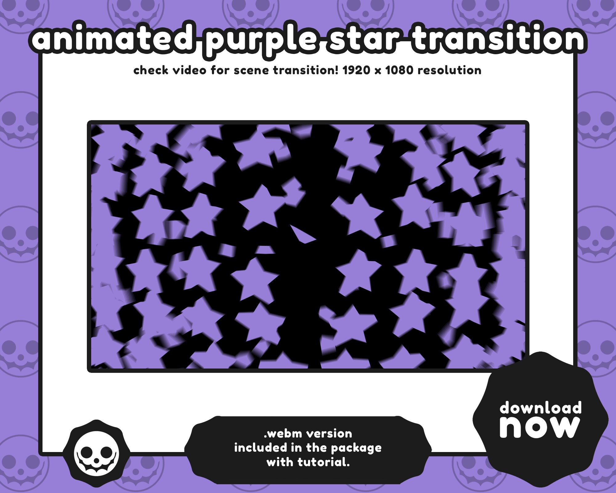 Animated Blue Star Scene Transition 2 for Twitch / Pastel / - Etsy