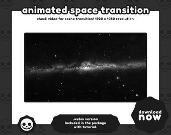 Animated Blue Space Scene Transition for Twitch / Minimal / | Etsy