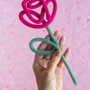 Knitted Wire Flower Tricotin Flower Decor Custom Valentine' S Day Gift ...