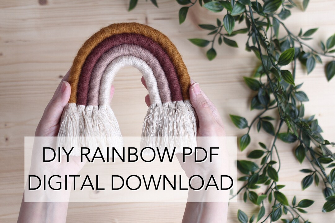 DIY Macrame Rainbow PDF Digital Download, Rainbow PDF Pattern, Instant ...